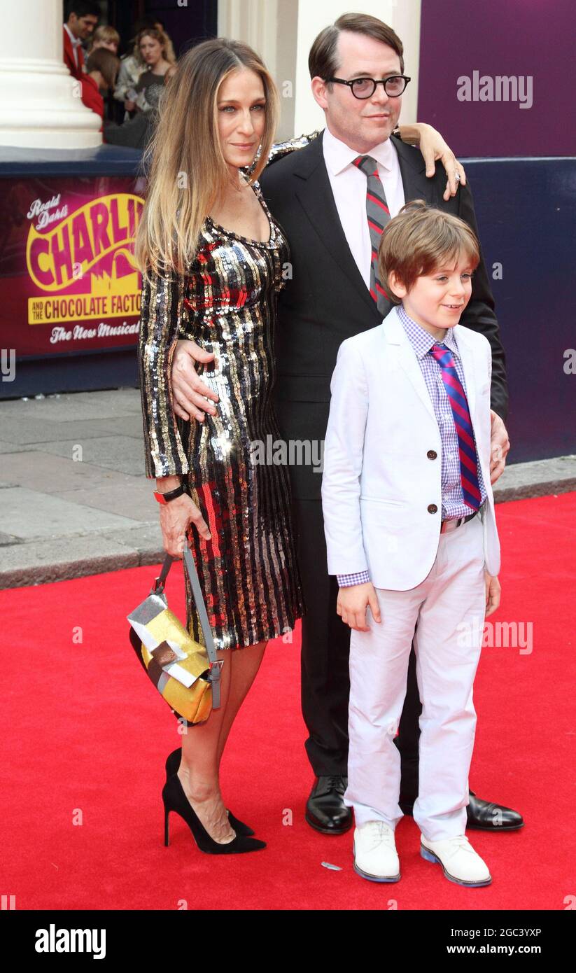 London. UK. Sarah Jessica Parker and Mathew Broderick and their son ...