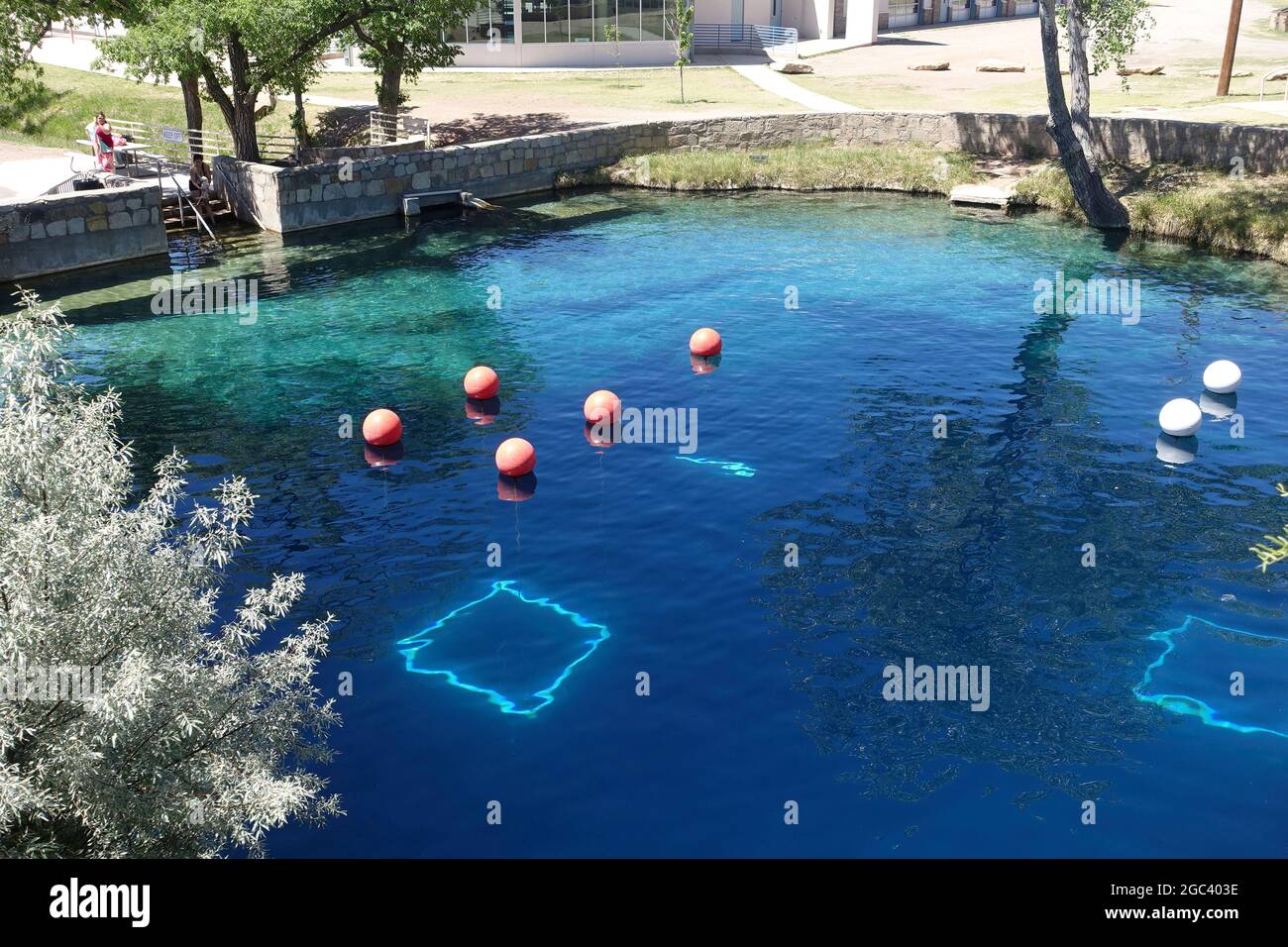 The Blue Hole swimming area in Tucumcari New Meico offers a refreshing ...