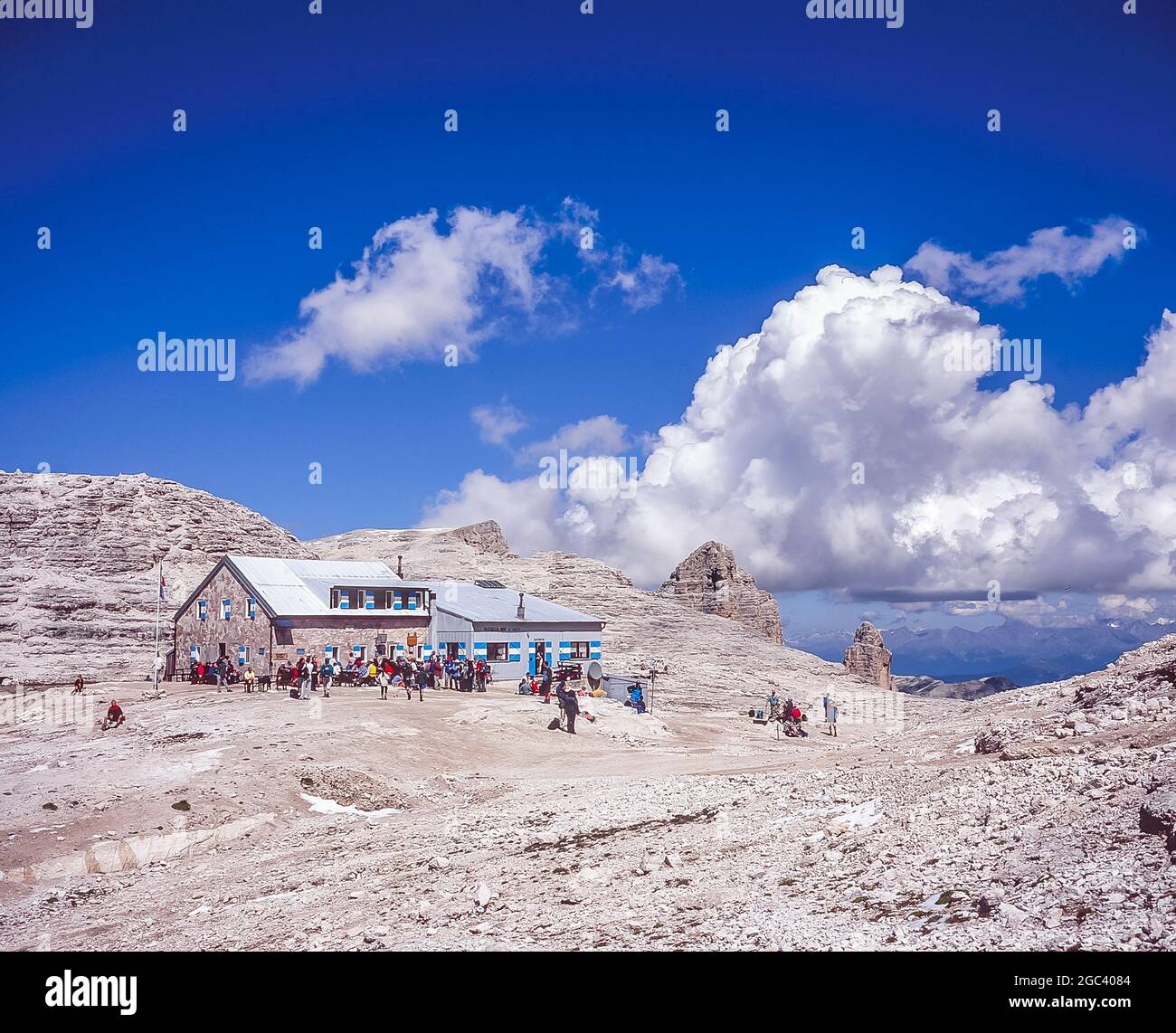 This is the Italian Alpine Club CAI owned Rifugio [Piz] Boe located on ...