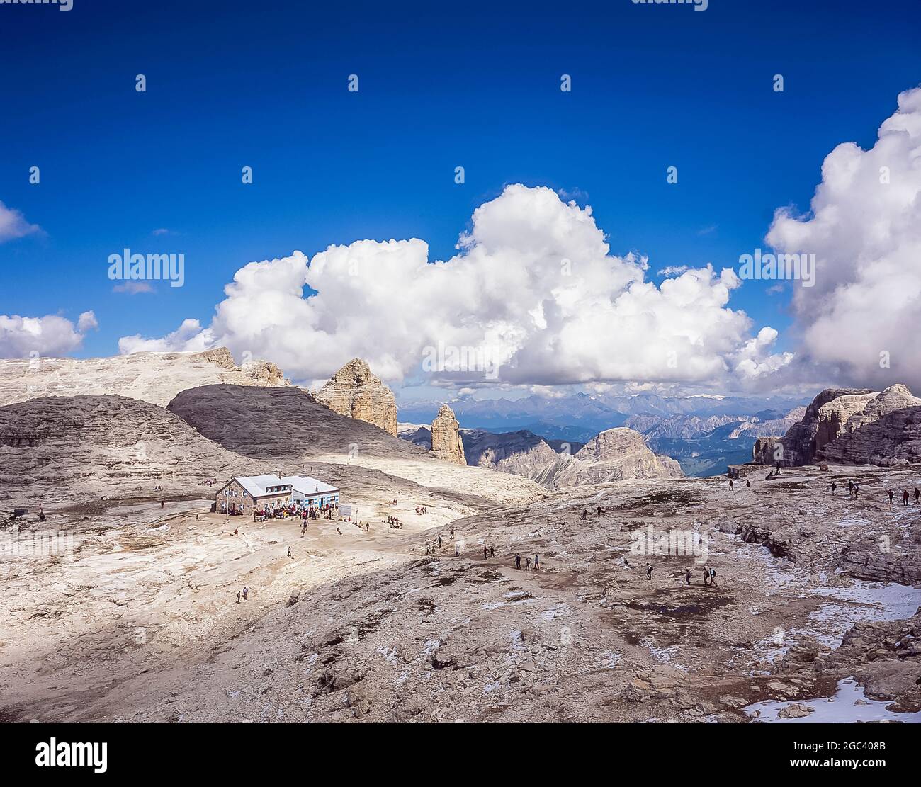 This is the Italian Alpine Club CAI owned Rifugio [Piz] Boe located on ...
