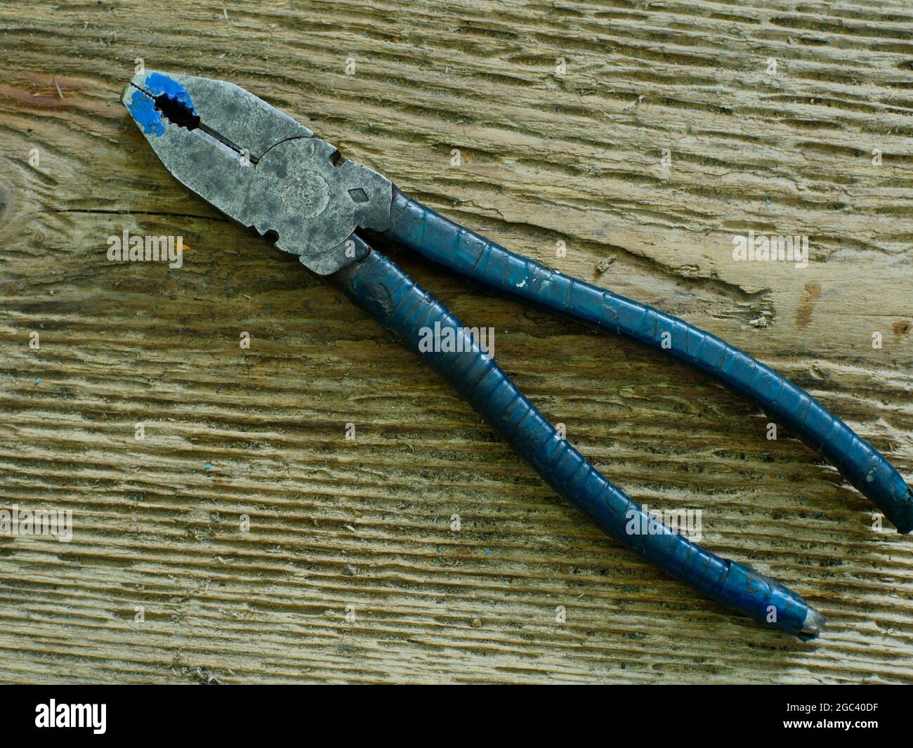 old pliers retro, work tool close-up Stock Photo - Alamy