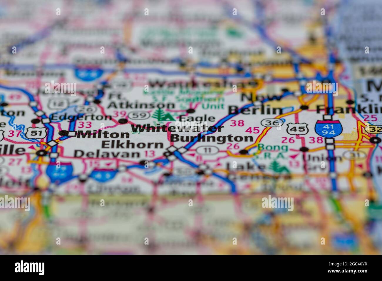 Map of whitewater wisconsin hi-res stock photography and images - Alamy