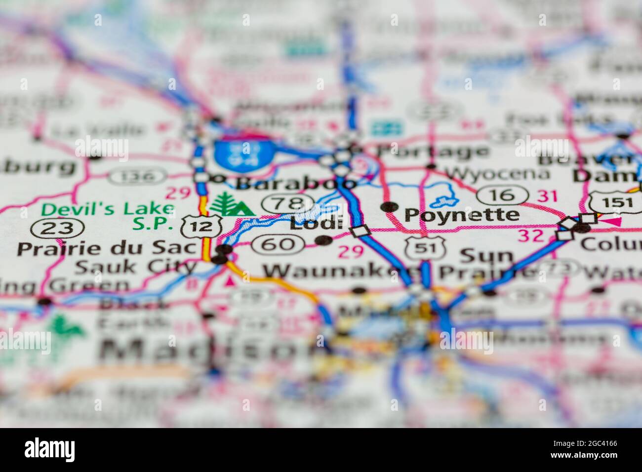 Map of lodi wisconsin hi-res stock photography and images - Alamy
