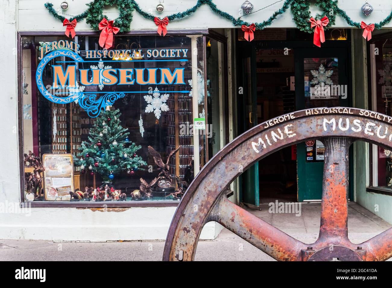 The Jerome Mine Museum in Downtown, Jerome, Arizona, USA Stock Photo ...