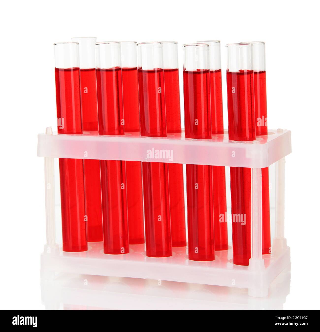 Test tubes in laboratory isolated on white Stock Photo - Alamy