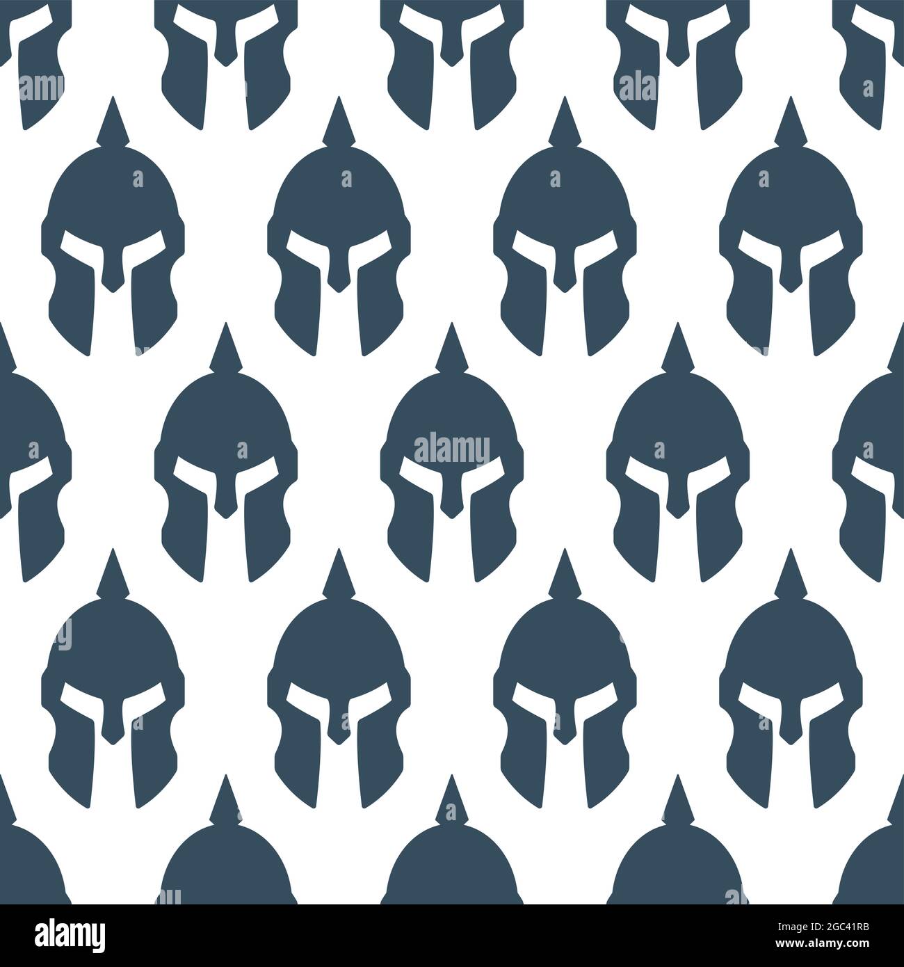 Seamless pattern of a silhouette ancient spartan helmet Stock Vector ...