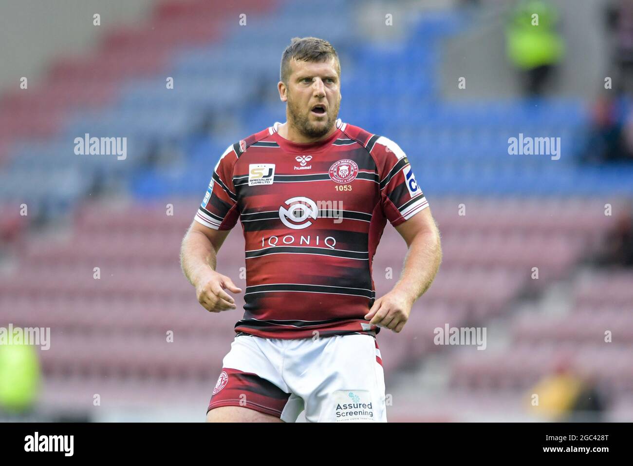 Tony Clubb (17) of Wigan Warriors in action during the game Stock Photo ...