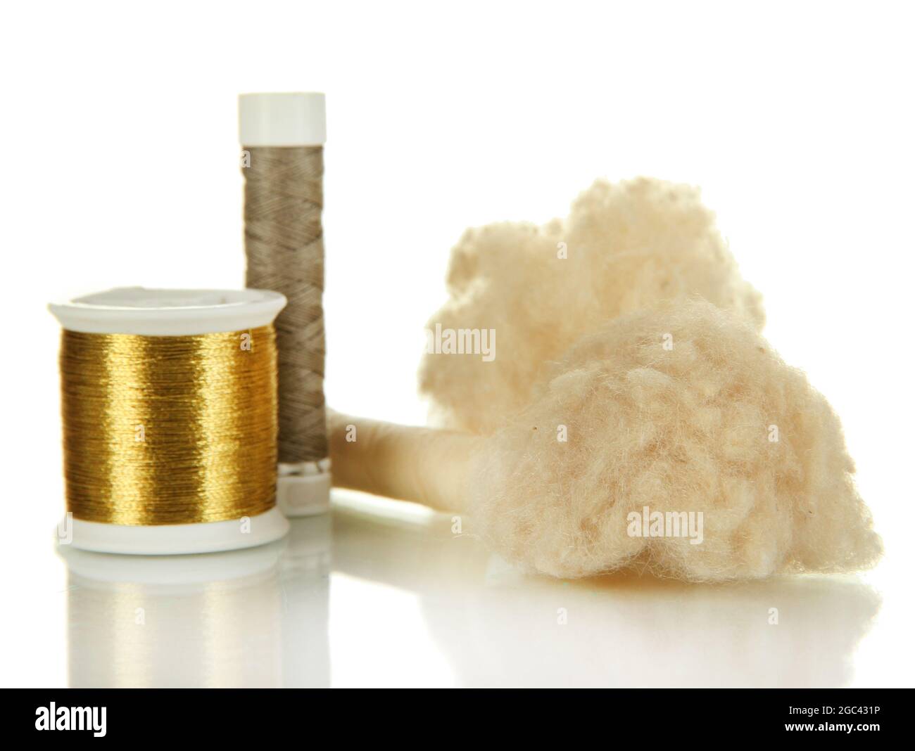 Silk thread isolated on white Stock Photo - Alamy