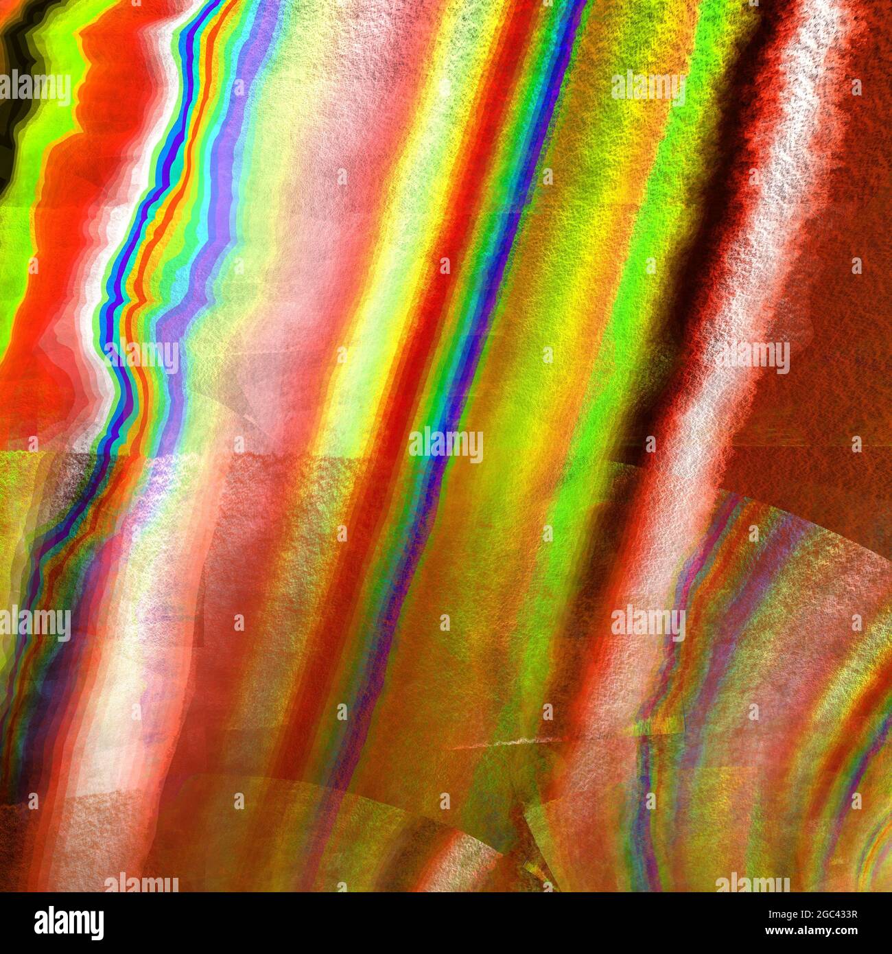 Abstract digital illustration of different color layers for creative ...