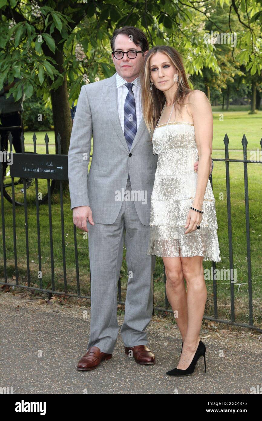 London. UK. Matthew Broderick and Sarah Jessica Parker Serpentine ...