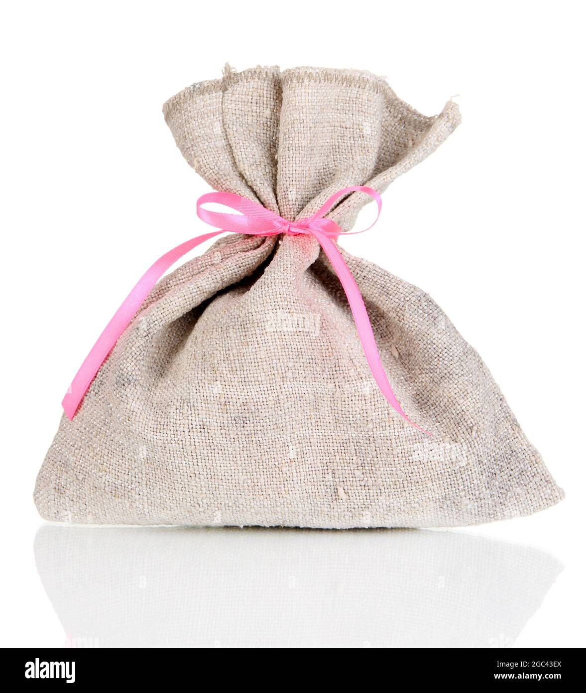 Small sack, isolated on white Stock Photo - Alamy