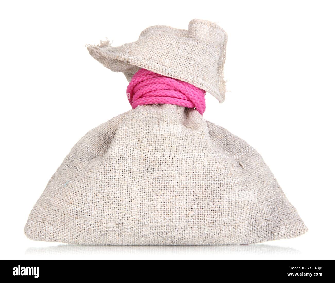 Small sack, isolated on white Stock Photo - Alamy