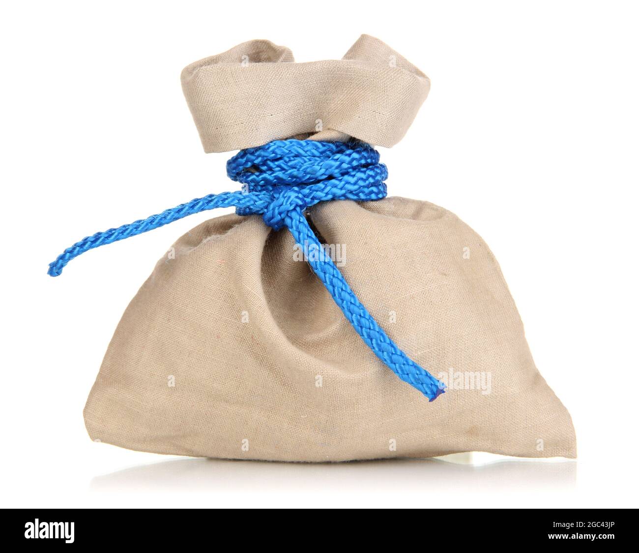 Small sack, isolated on white Stock Photo - Alamy