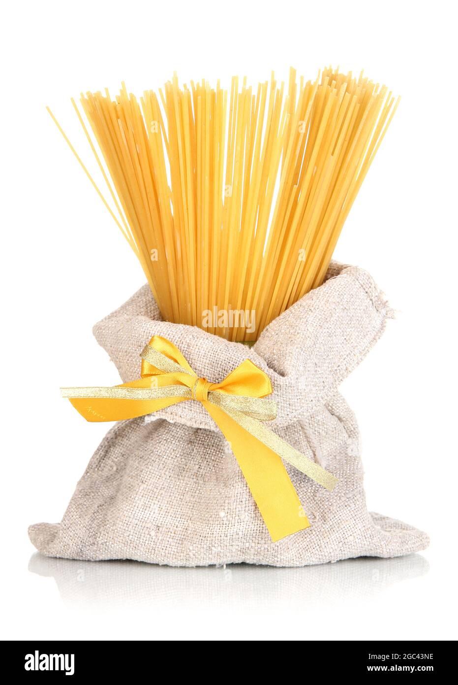 Pasta in bag isolated on white Stock Photo - Alamy