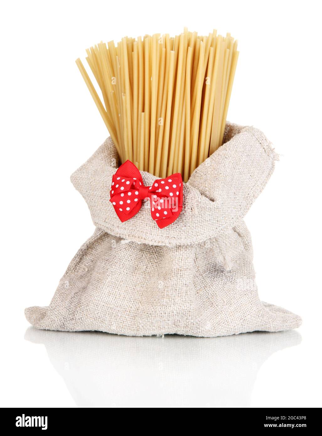 Pasta in bag isolated on white Stock Photo - Alamy