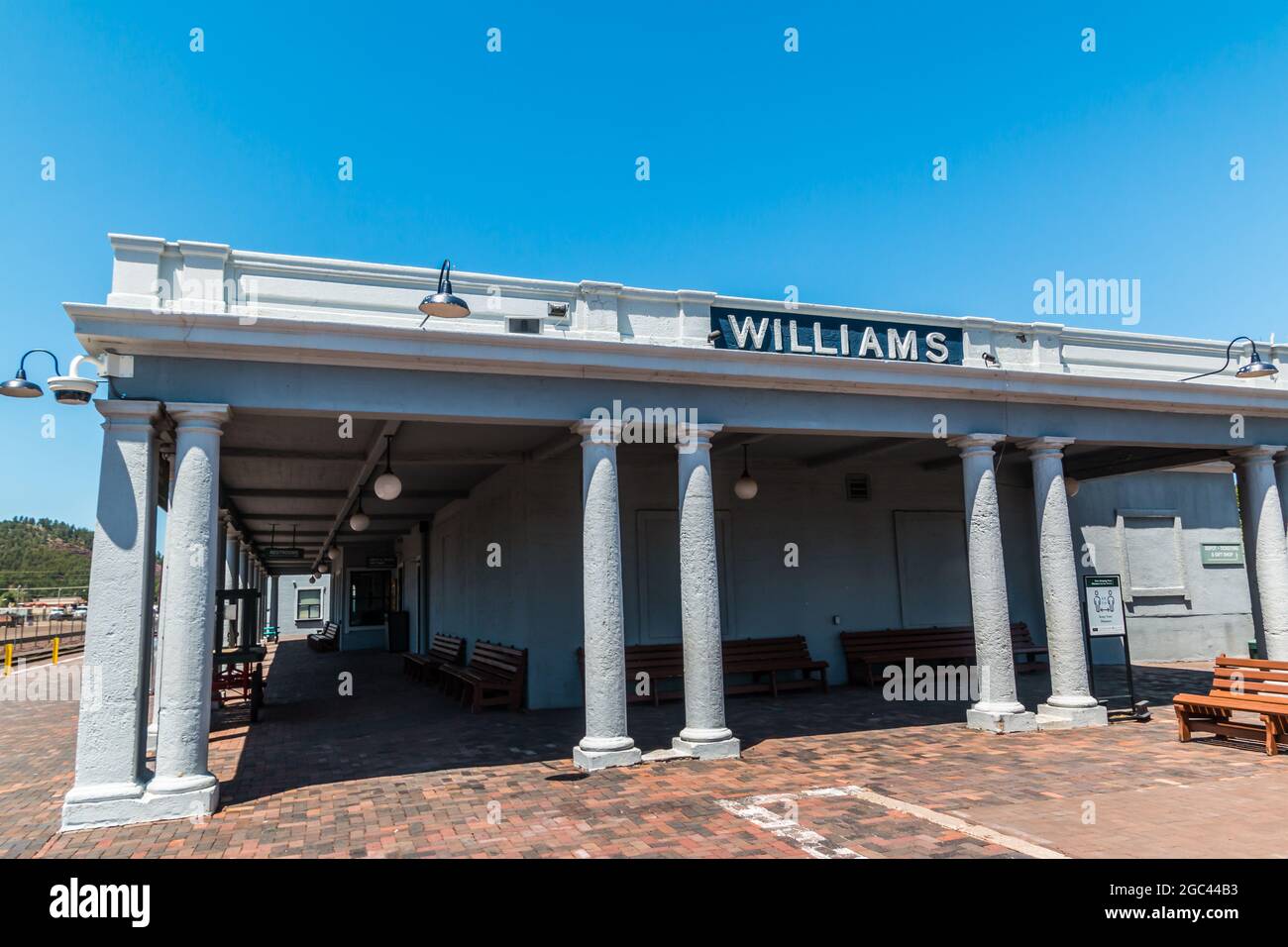 The Historic Williams Railroad Depot, Williams, Arizona, USA Stock ...