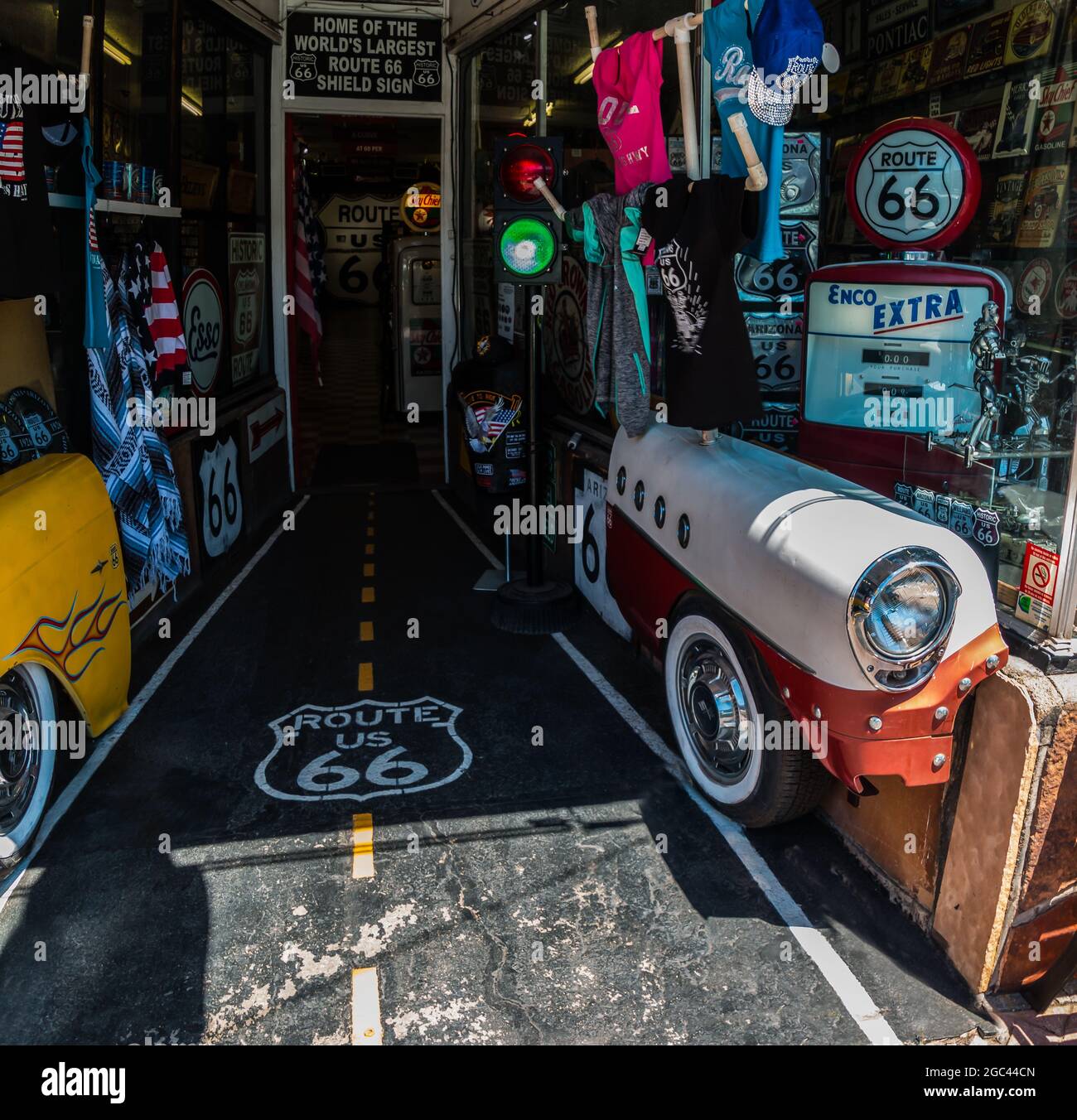 Nostalgic Gift Shop On Historic Route 66, Williams, Arizona, USA Stock ...