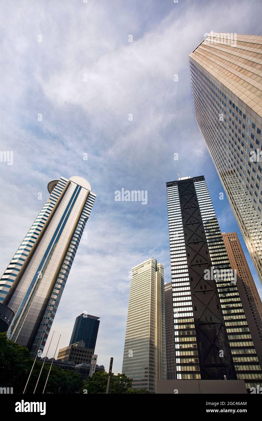 Architectural styles modern buildings Shinjuku Tokyo Japan 9 Stock ...