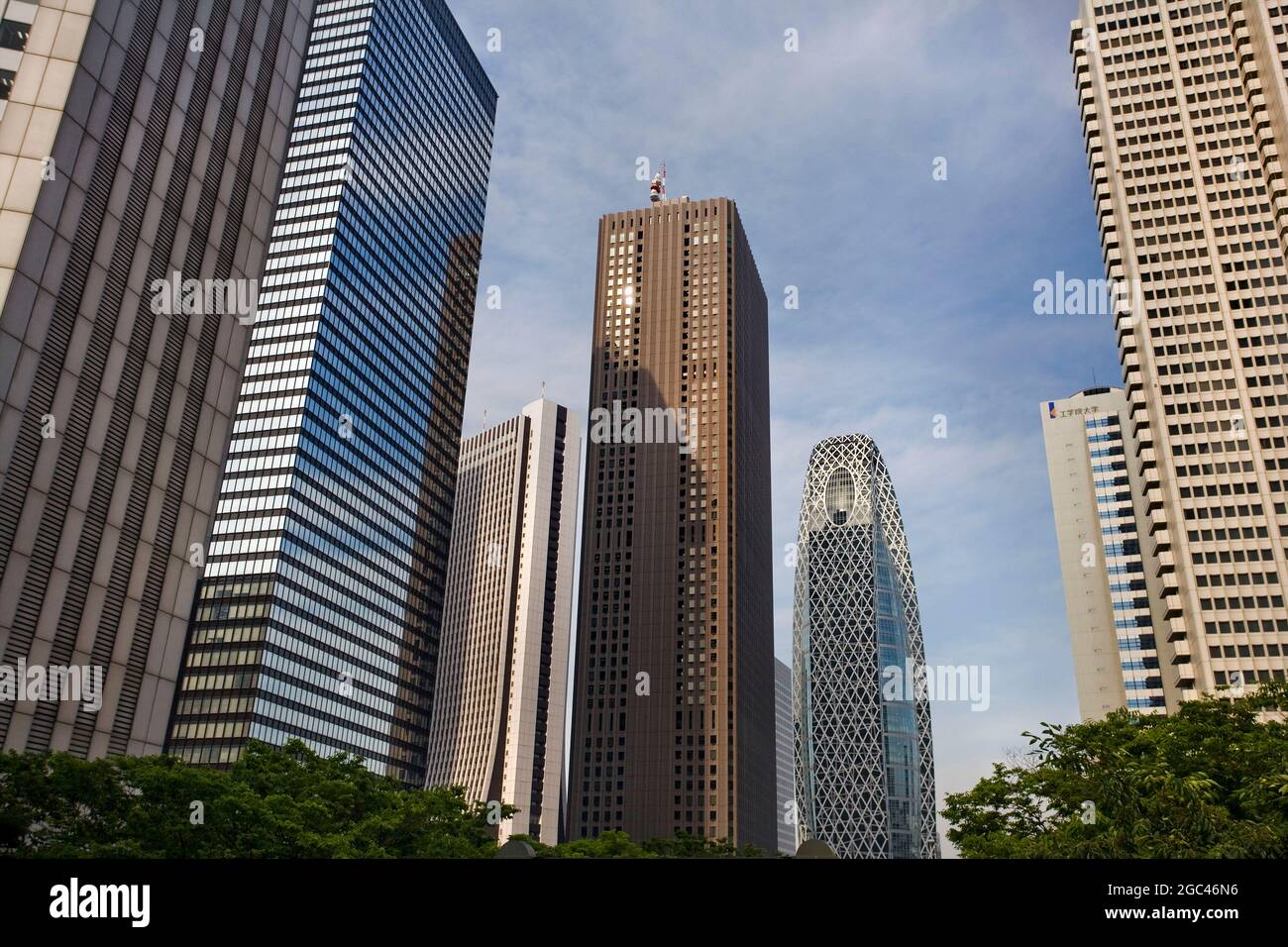 Architectural styles modern buildings Shinjuku Tokyo Japan 7 Stock ...