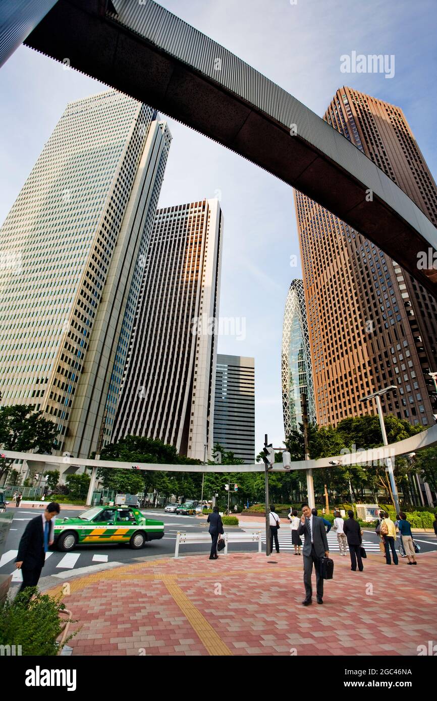 Architectural styles modern buildings Shinjuku Tokyo Japan 9 Stock ...