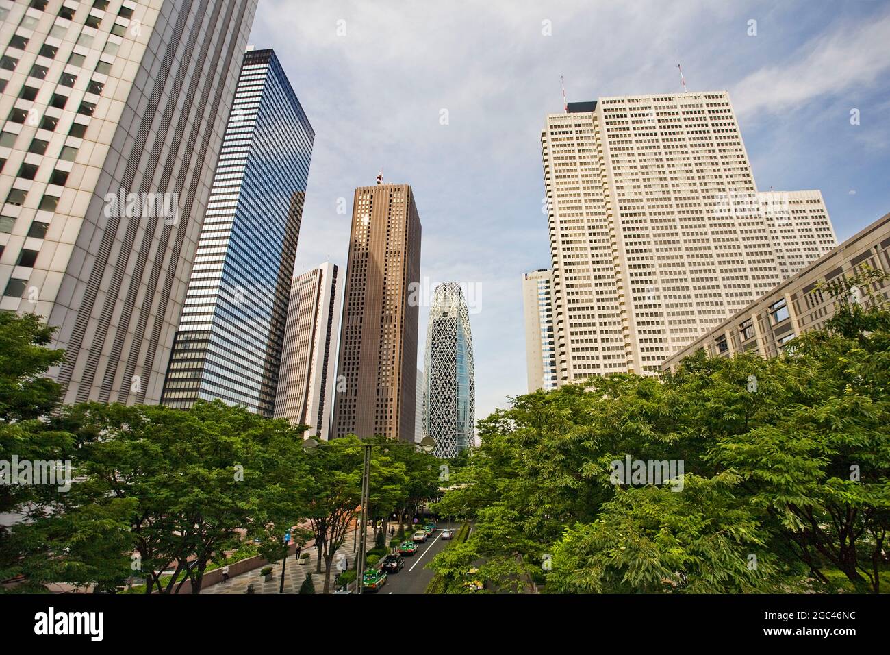 Architectural styles modern buildings Shinjuku Tokyo Japan 10 Stock ...