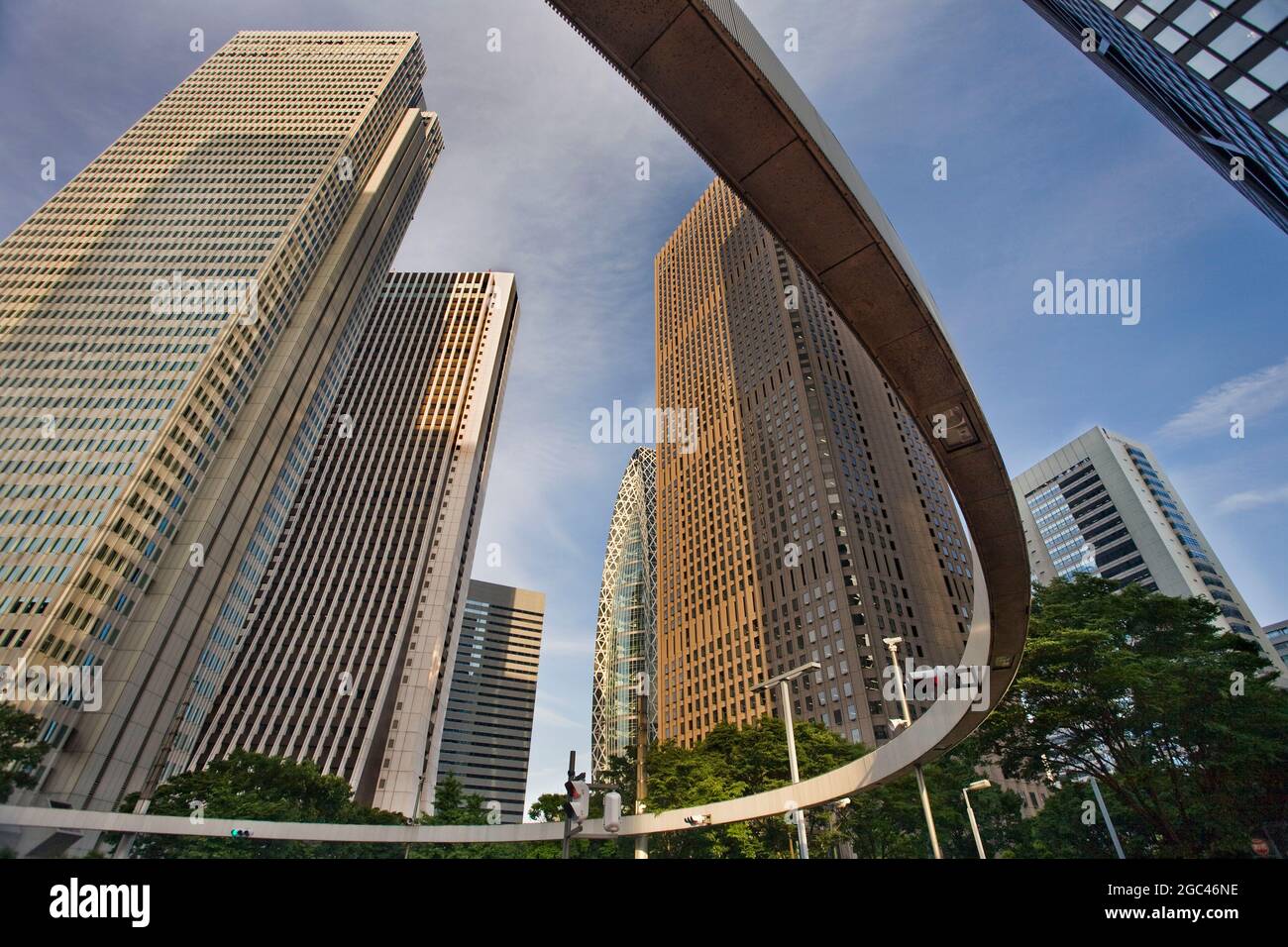 Architectural styles modern buildings Shinjuku Tokyo Japan 11 Stock ...