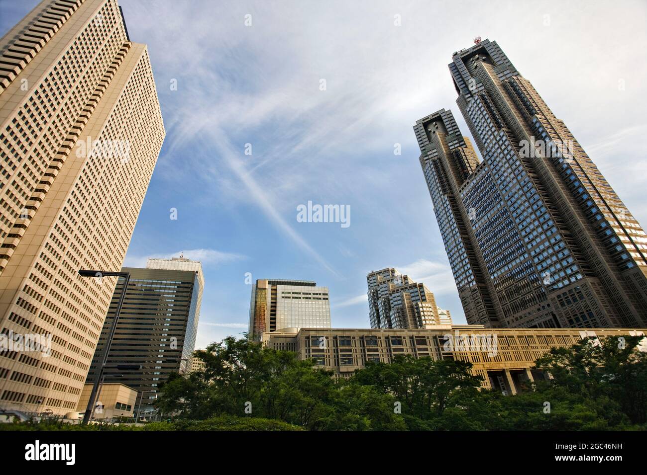Architectural styles modern buildings Shinjuku Tokyo Japan 12 Stock ...