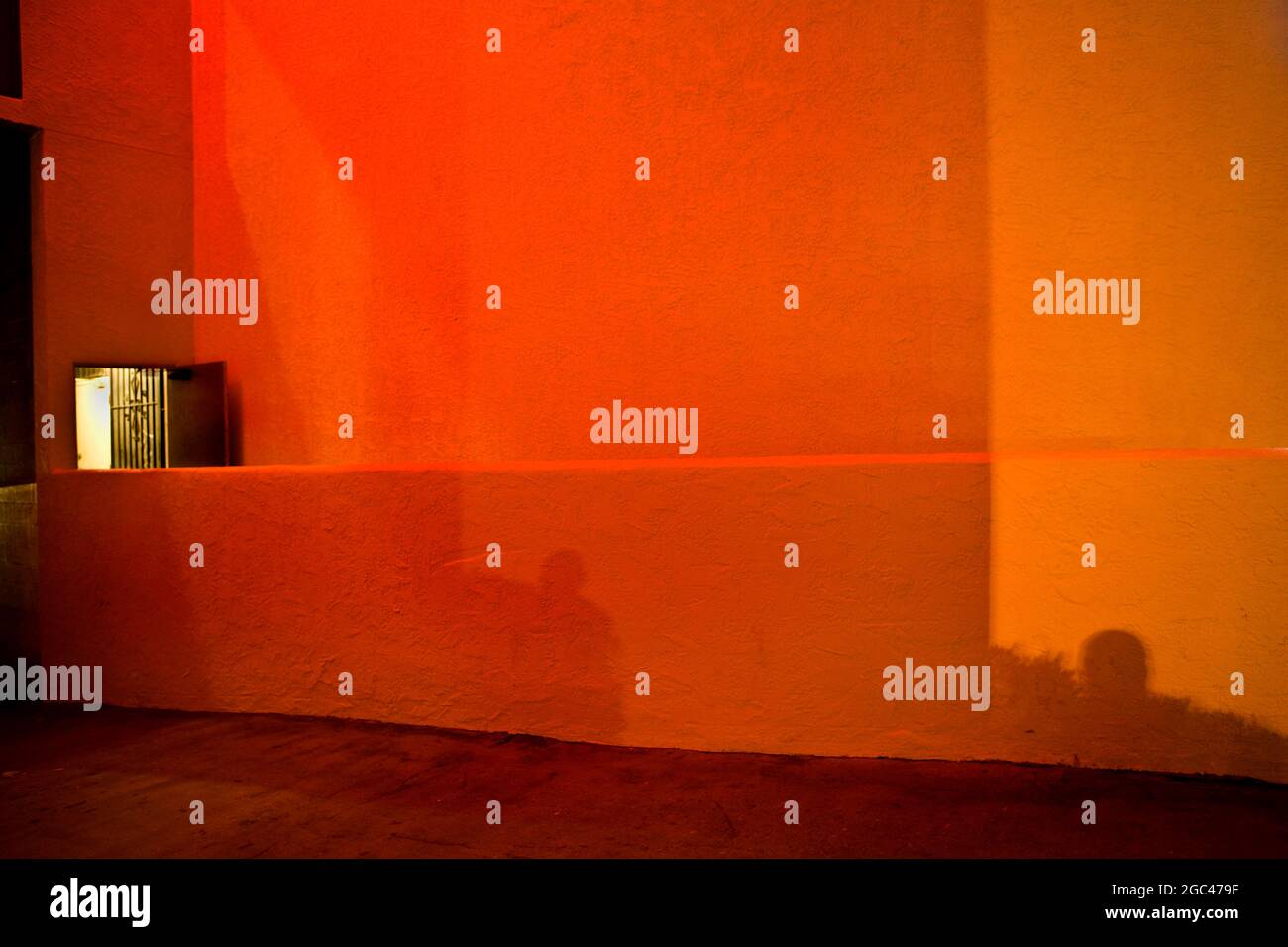 Chinatown Orange Wall Stock Photo - Alamy