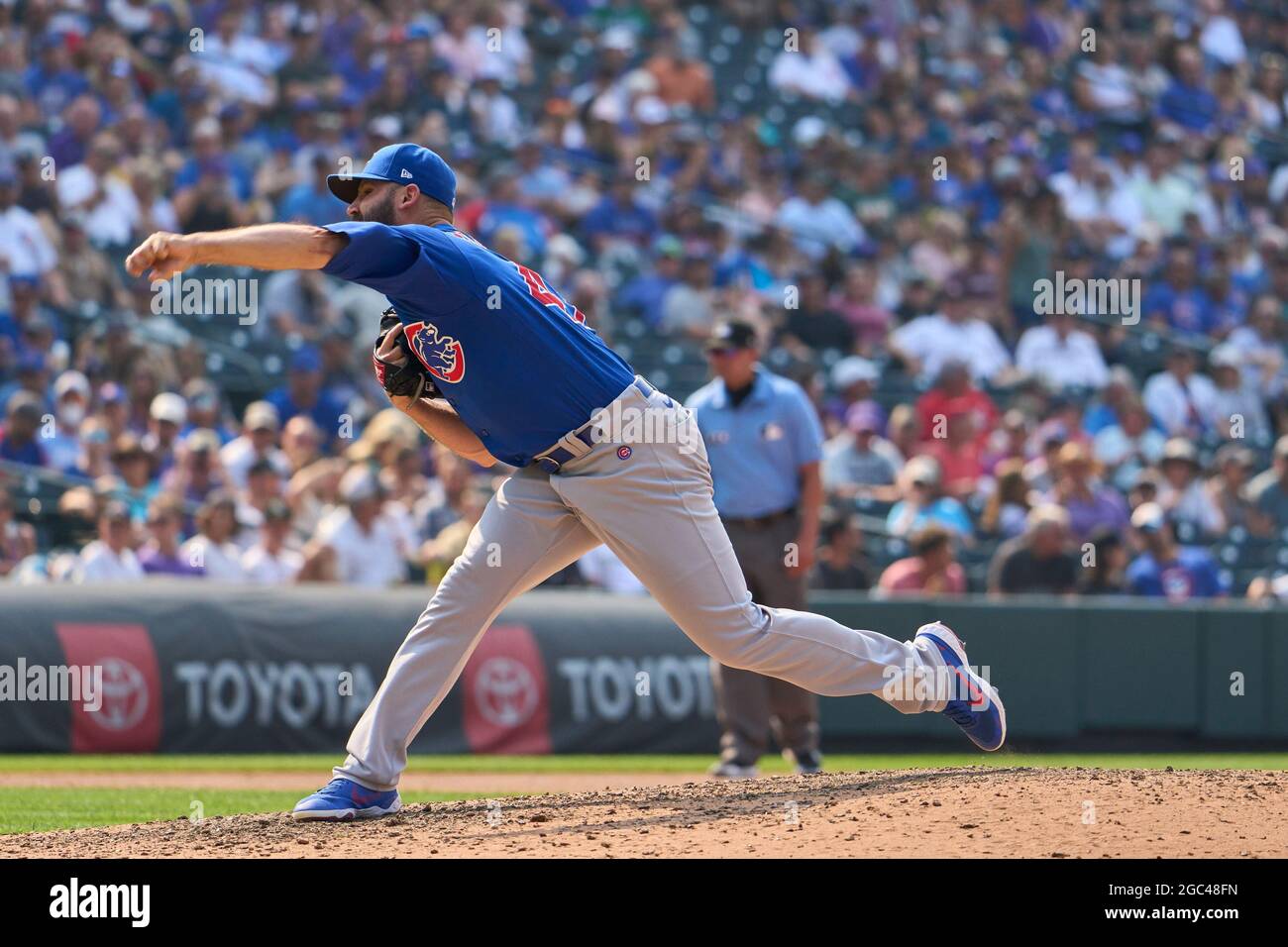 August 5 2021: Chicago Cus pitcher Adam Morgan ((47) throws a pitch ...