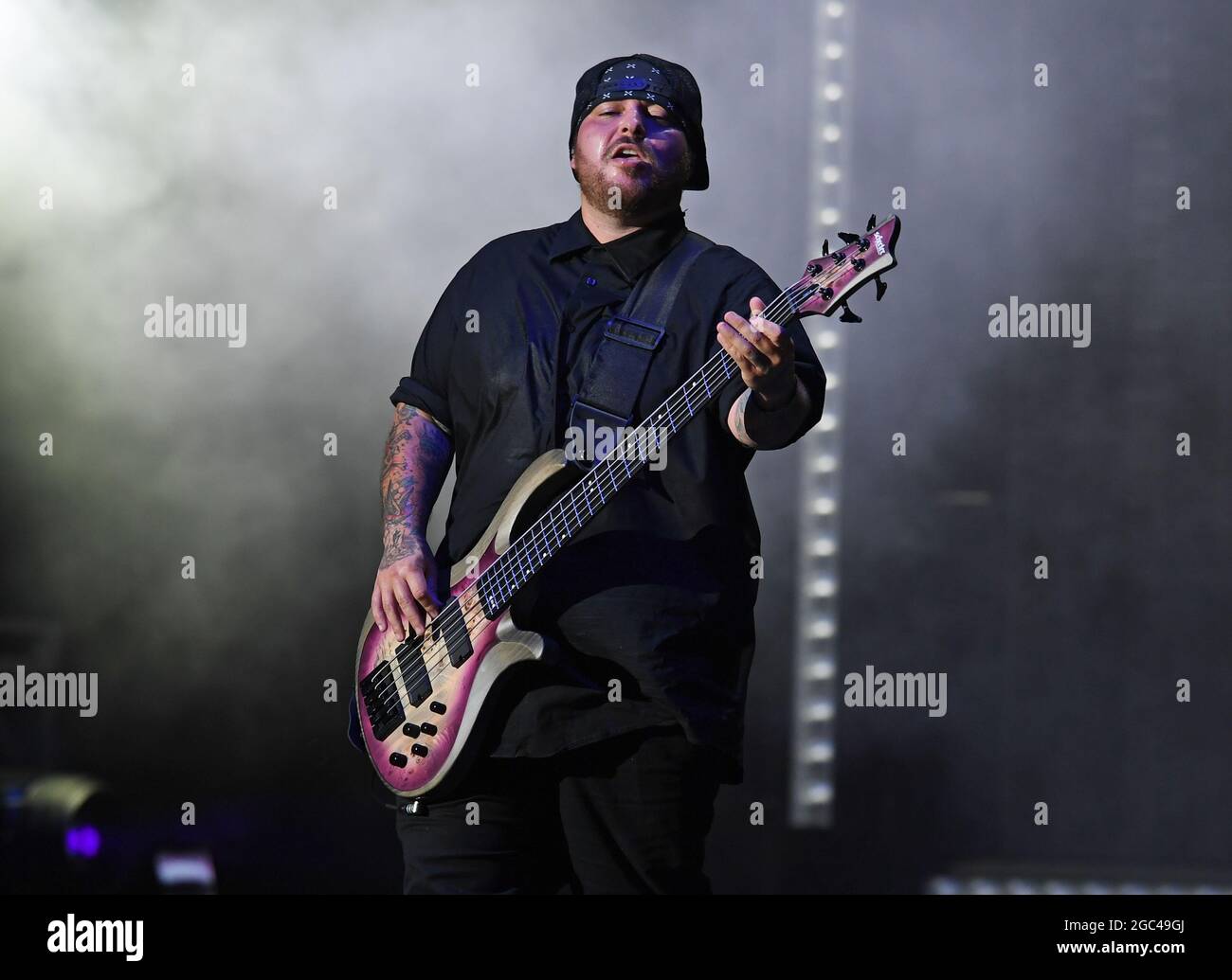 WEST PALM BEACH, FL - AUGUST 05:Roberto Diaz of Korn performs at The ...