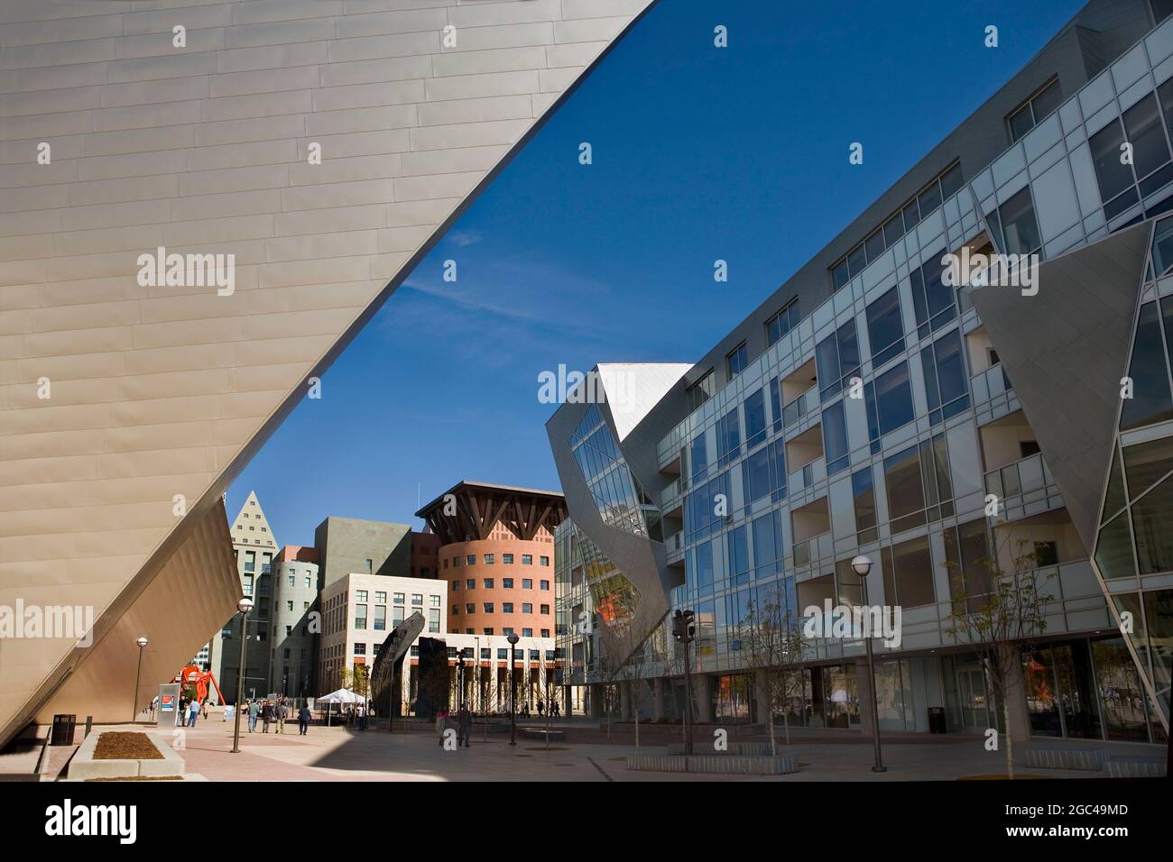 Denver Art Museum and Condo Residences 3 Stock Photo - Alamy