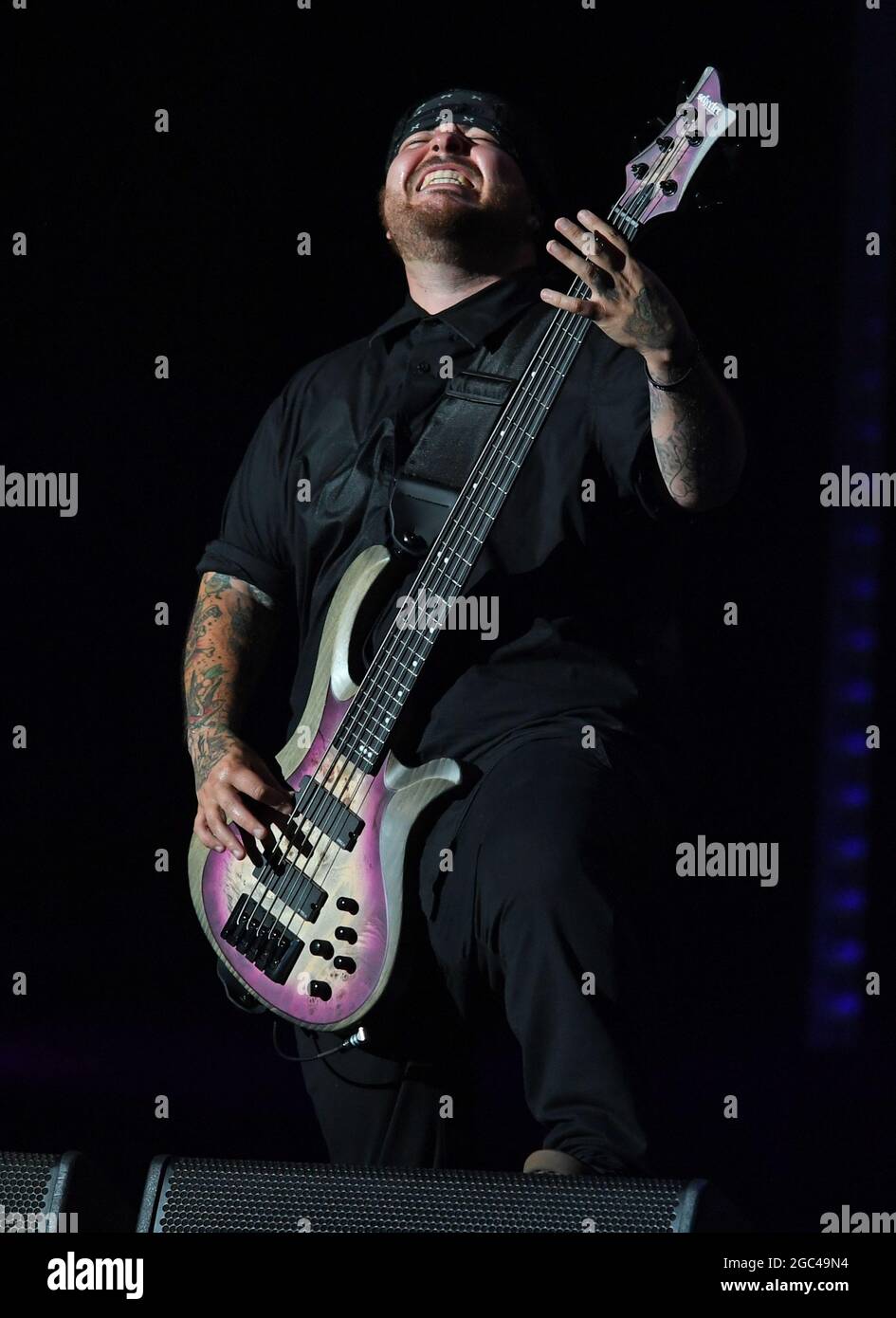WEST PALM BEACH, FL - AUGUST 05:Roberto Diaz of Korn performs at The ...