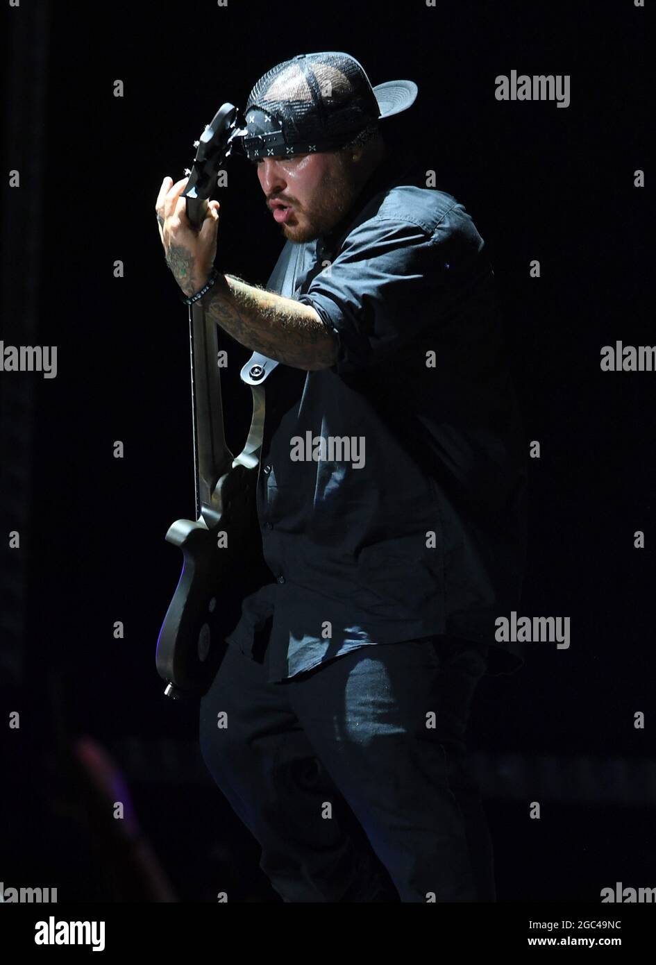 WEST PALM BEACH, FL - AUGUST 05:Roberto Diaz of Korn performs at The ...