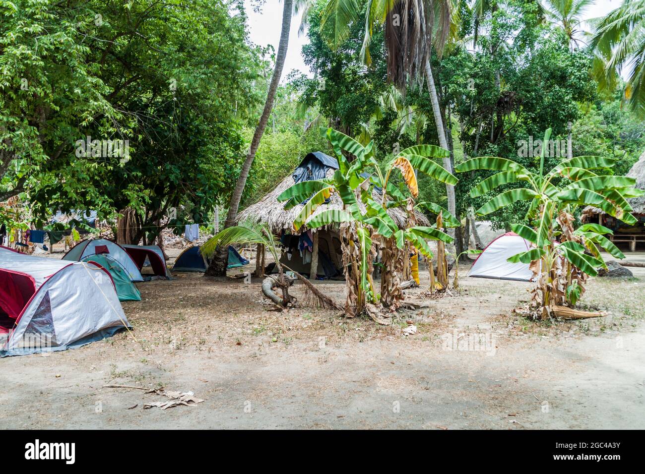 Camping site in Tayrona National Park, Colombia Stock Photo - Alamy
