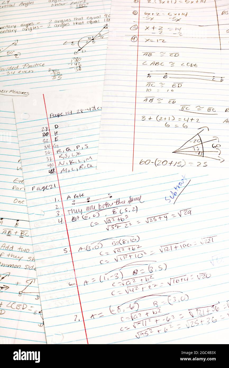 Handwritten Math High Resolution Stock Photography and Images - Alamy