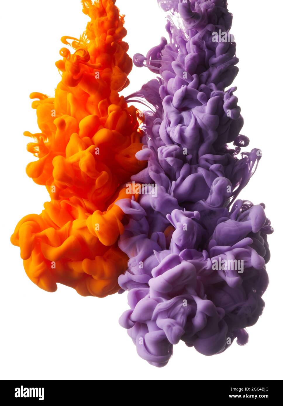 Color drop in water isolated on white background Stock Photo - Alamy