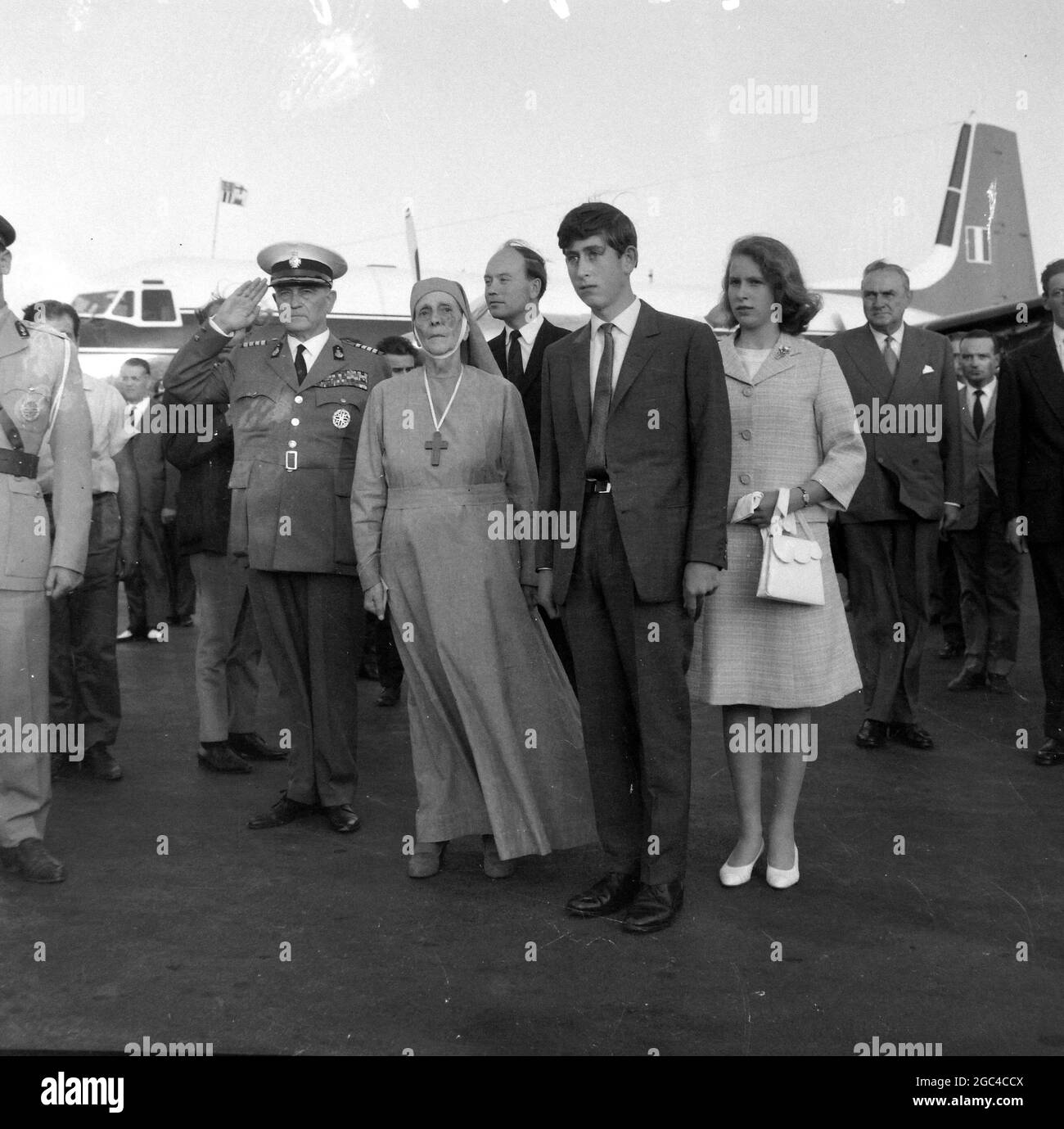PRINCE CHARLES, PRINCESS ANNE AND PRINCESS ALICE IN ATHENS, GREECE ; 16 ...