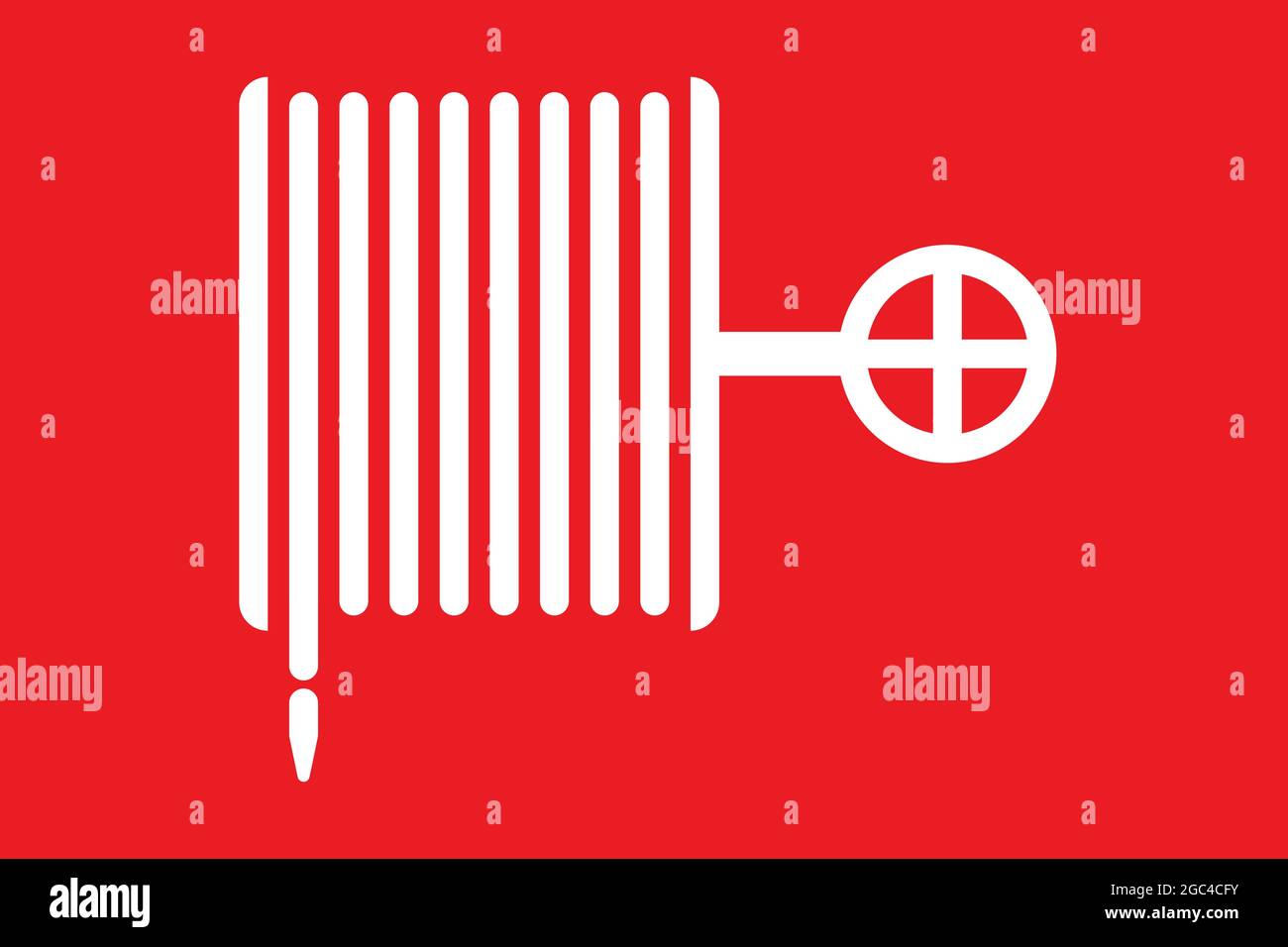 Fire hose reel symbol sign hi-res stock photography and images - Alamy