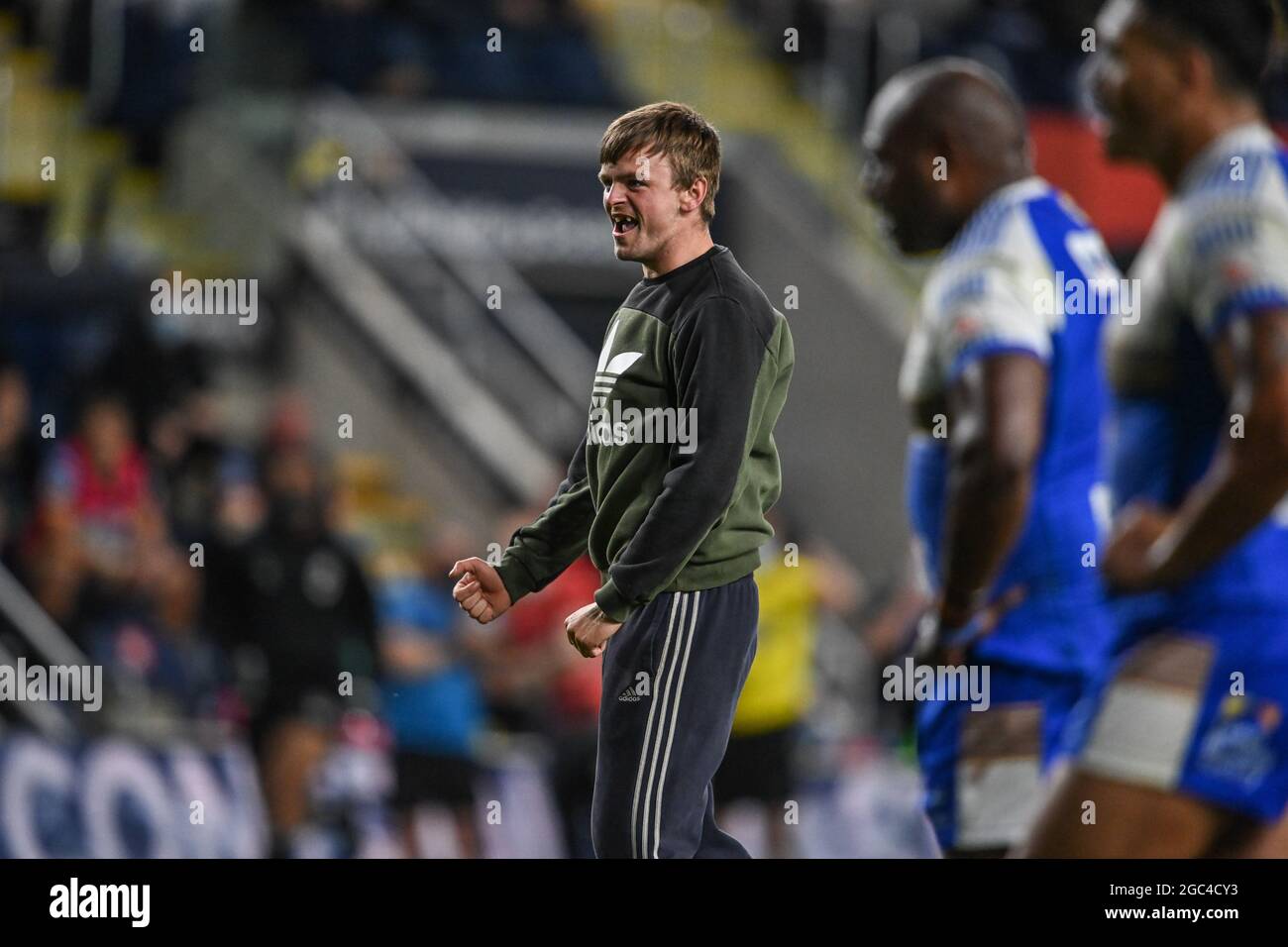 A pitch invader runs on to the pitch during the game Stock Photo - Alamy