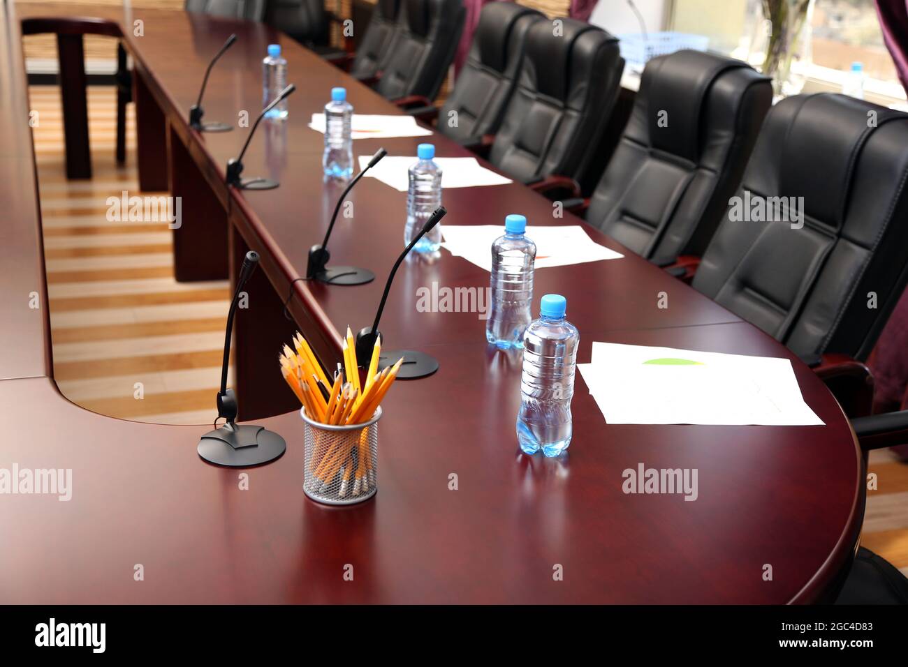 Interior of empty conference room Stock Photo - Alamy