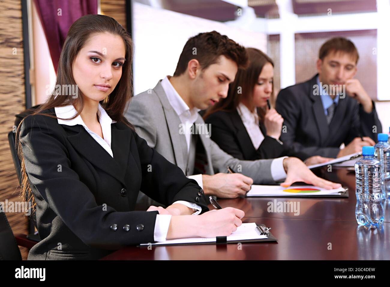 Business people working in conference room Stock Photo - Alamy