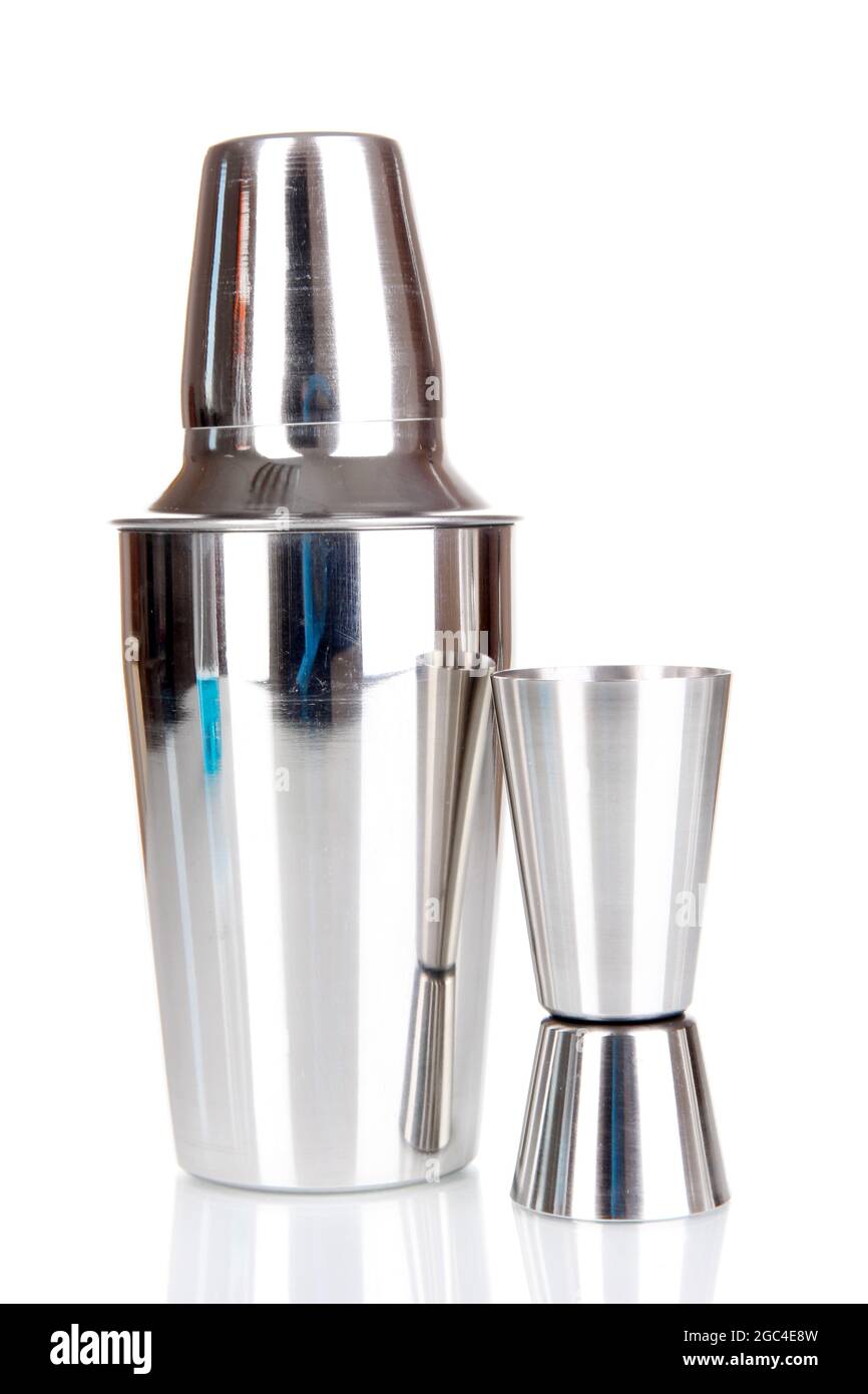 Cocktail shaker isolated on white Stock Photo - Alamy