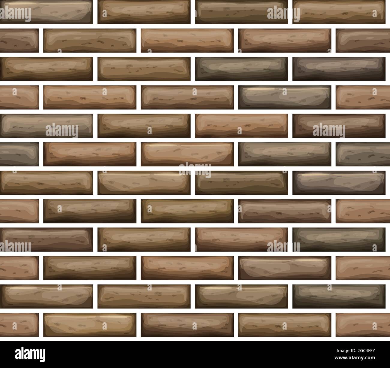 Brick work Icon isolated of flat style. Vector illustration Stock ...