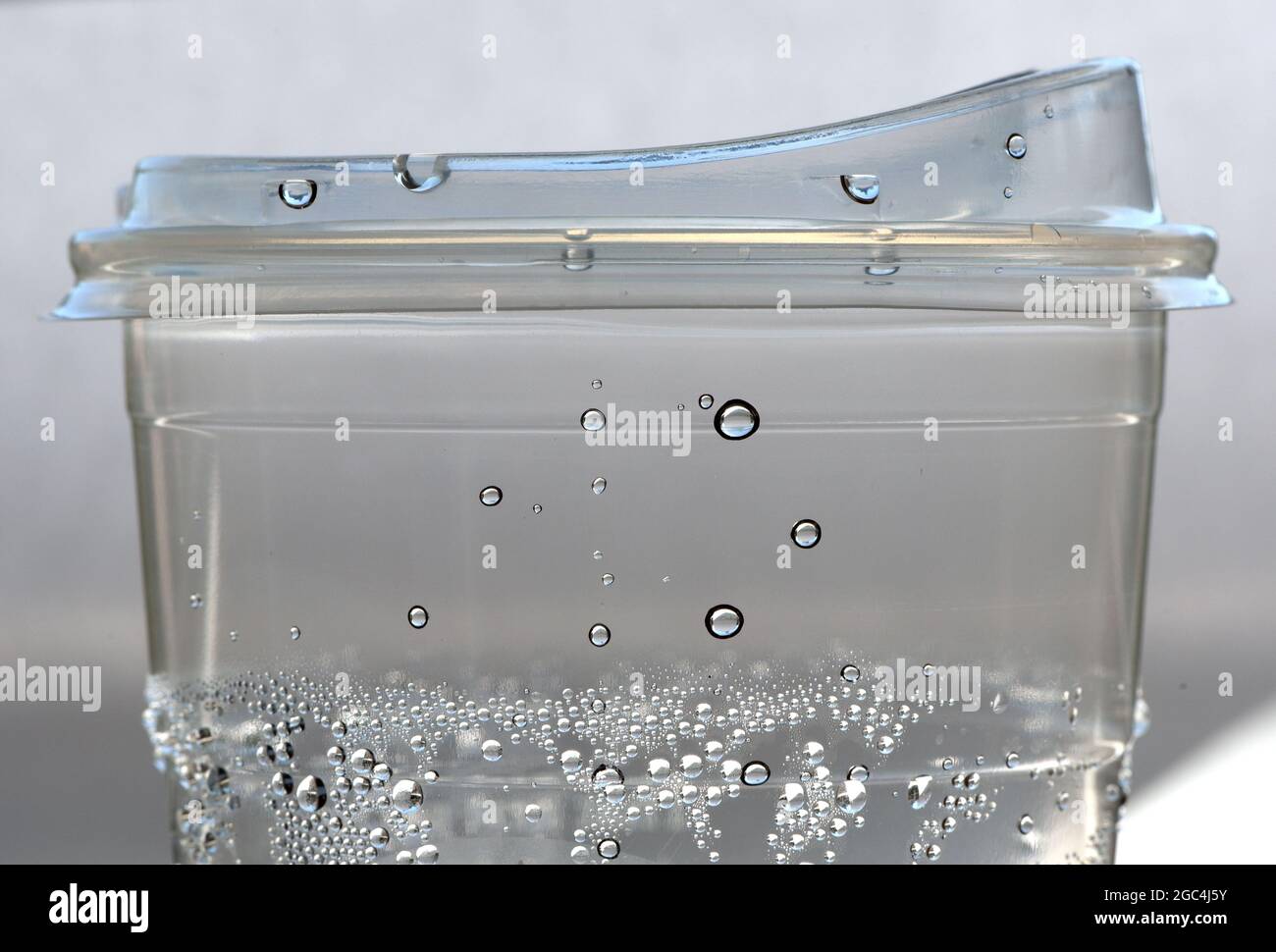 Water Drops On Glass Cup