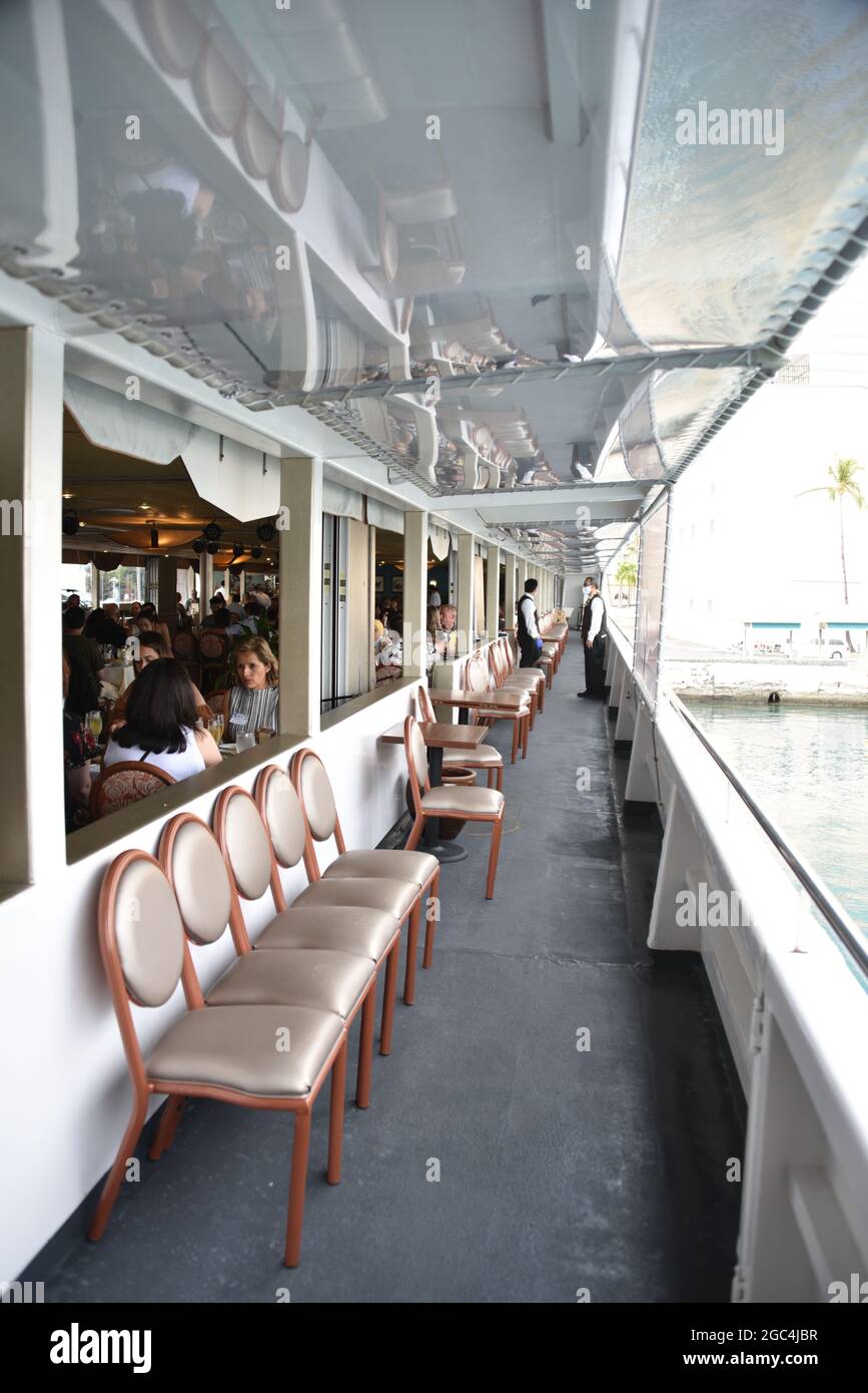 Oahu, HI. U.S.A. 6/7/2021. Star of Honolulu. Sunset dinner cruise. Fine ...