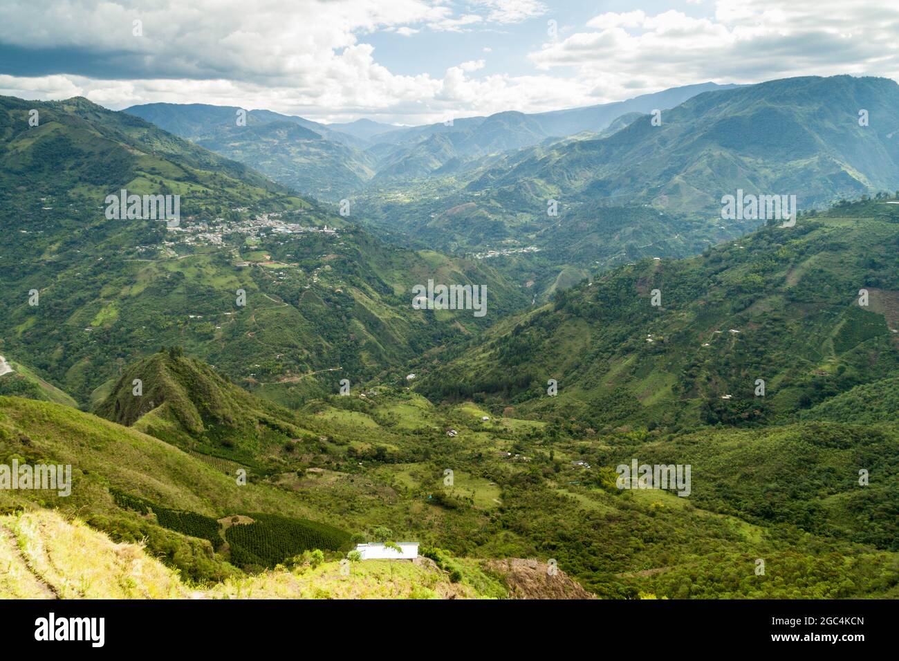 Valley of Ullucos river in Cauca region of Colombia Stock Photo - Alamy