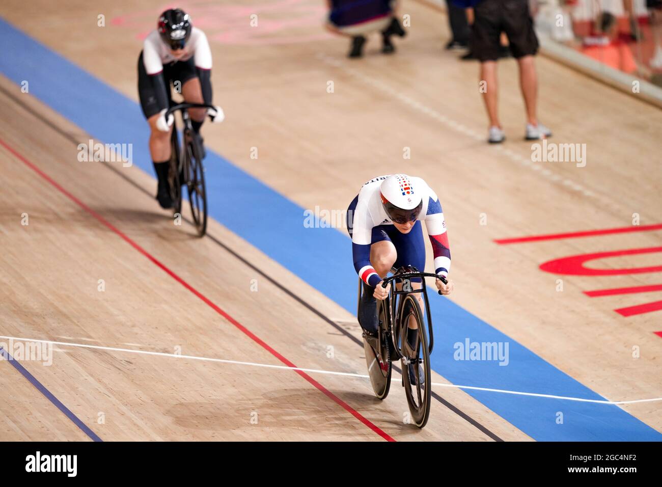 Katy Marchant (GBR), Yuka Kobayashi (JPN), AUGUST 6, 2021 - Cycling ...