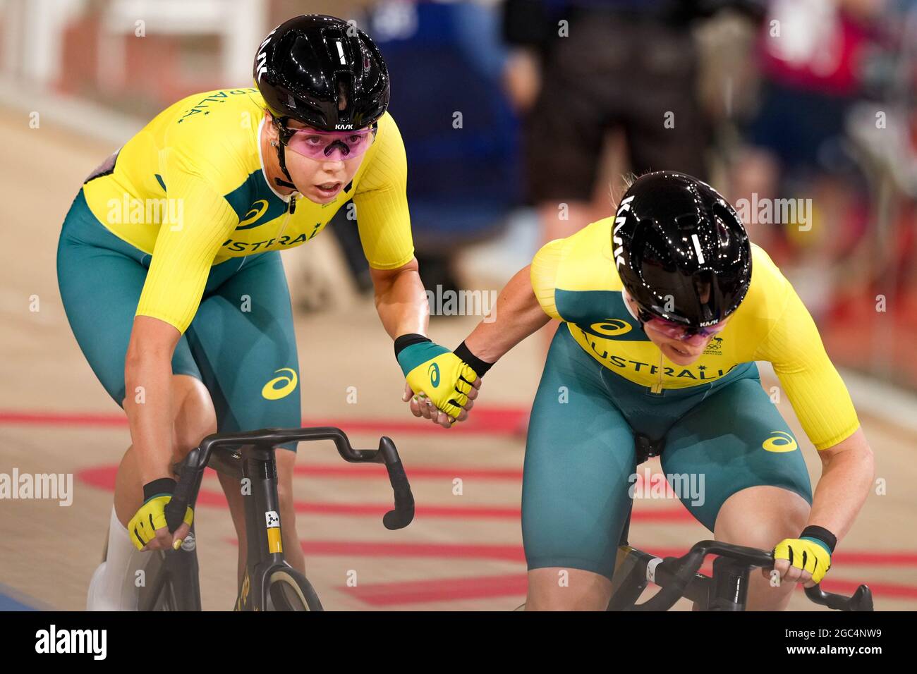 Shizuoka, Japan. 6th Aug, 2021. Georgia Baker (AUS), Annette Edmondson ...