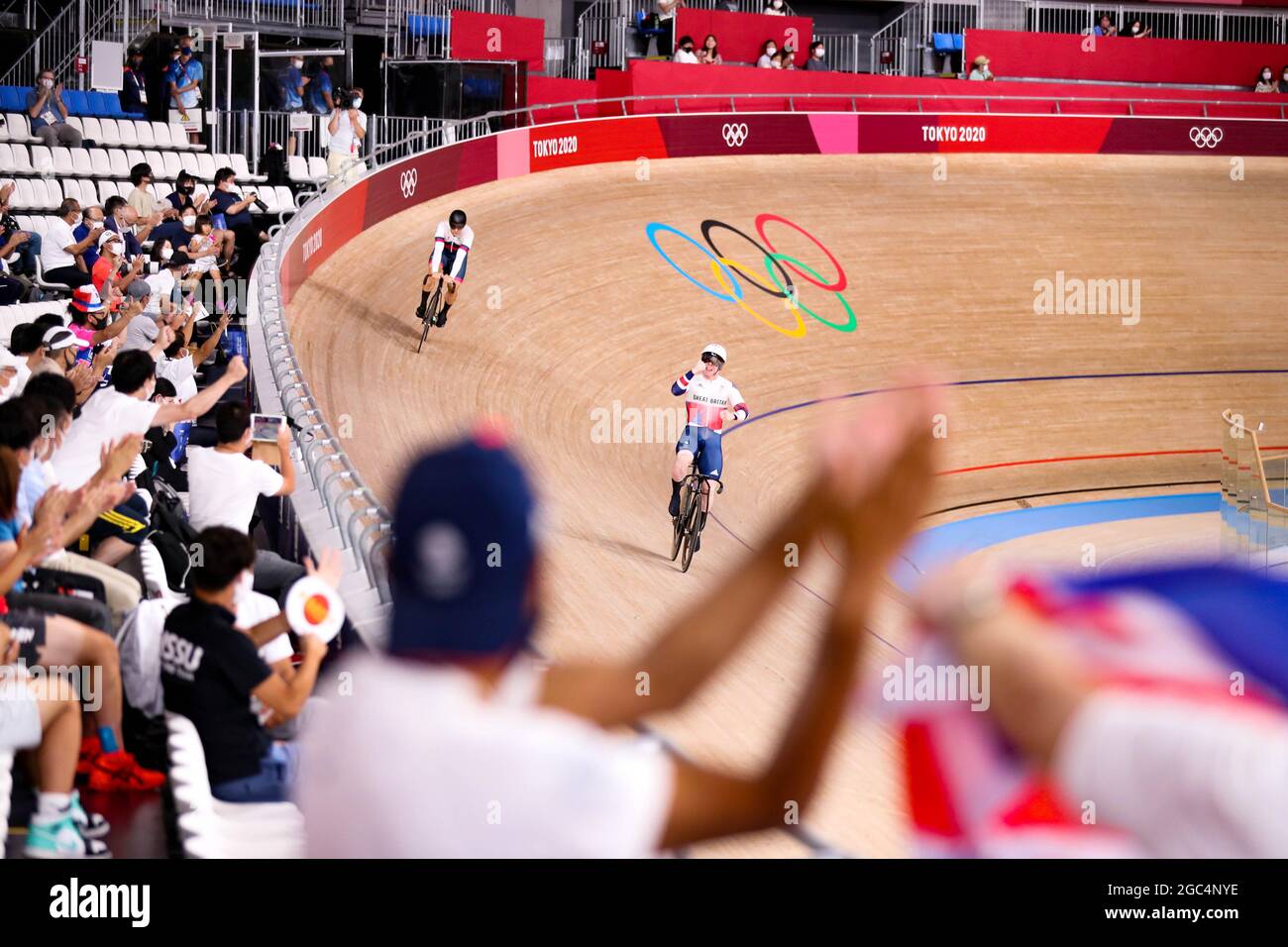 Shizuoka, Japan. 6th Aug, 2021. Denis Dmitriev (ROC), Jack Carlin (GBR ...