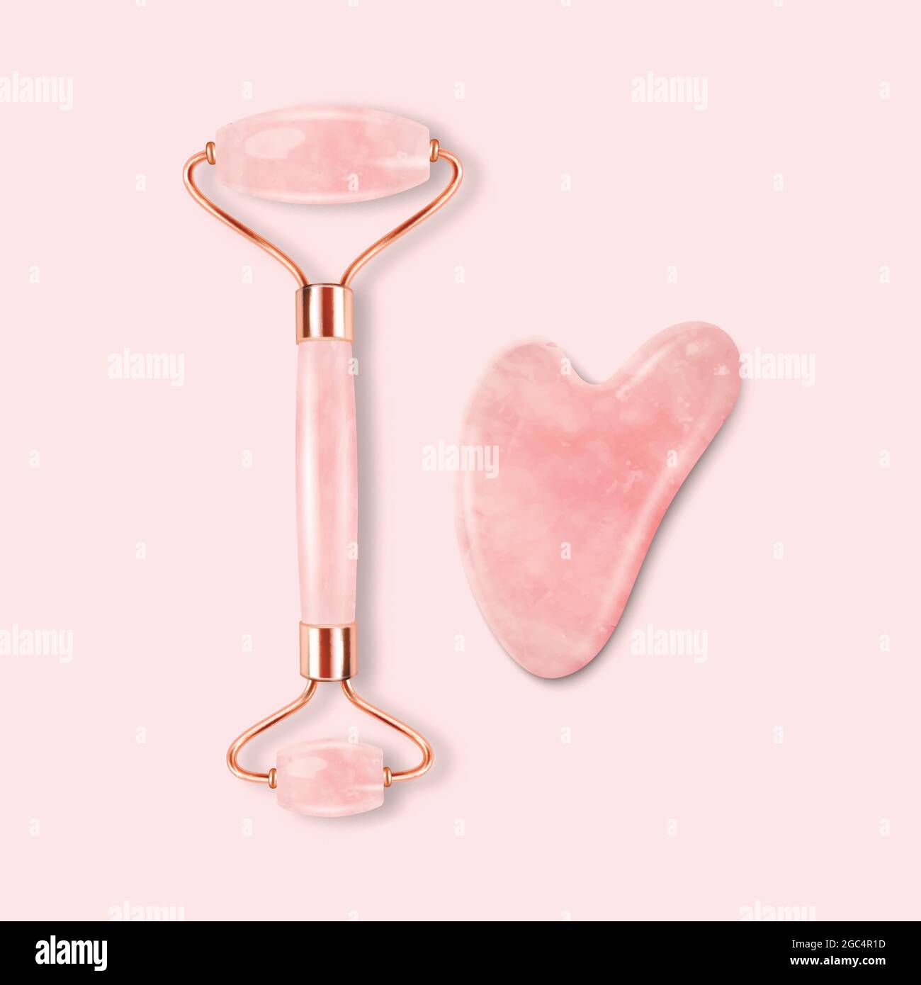 Vector 3d Realistic Jade Roller, Gua Sha Scraping Massage Tool Set ...